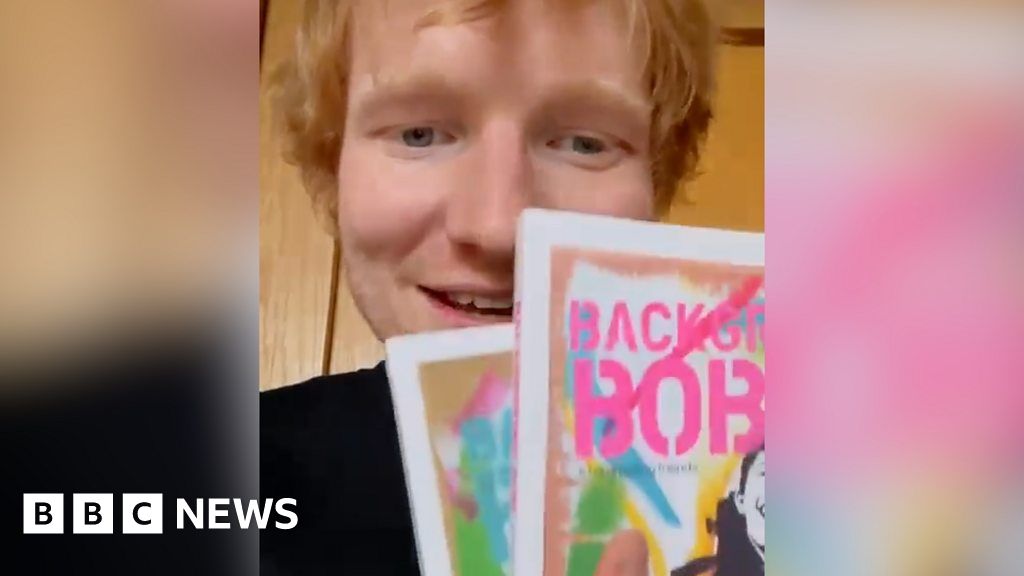 Ed Sheeran helps with teenager's art project - BBC News