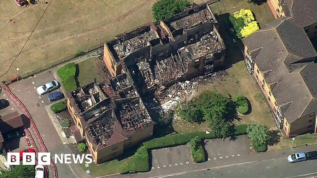 Bedford gas explosion: Aerial pictures reveal extent of damage to flats