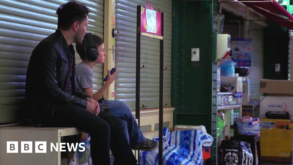 Actor Richard Mylan and son, Jaco, on life and autism - BBC News