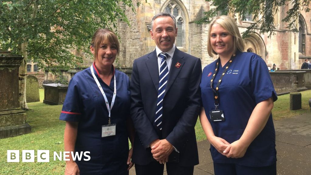 NHS at 70 celebrated in Cardiff Llandaff Cathedral service - BBC News