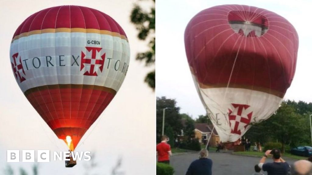 Hot air balloon makes emergency landing in Gloucester street