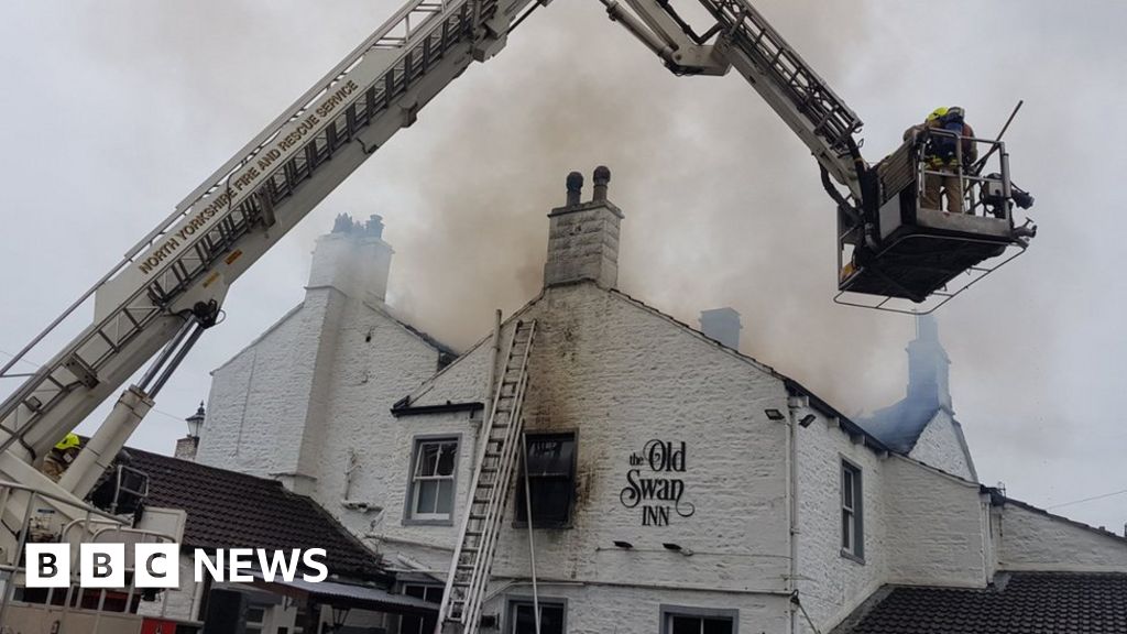 Gargrave pub fire: Man critical after roof rescue