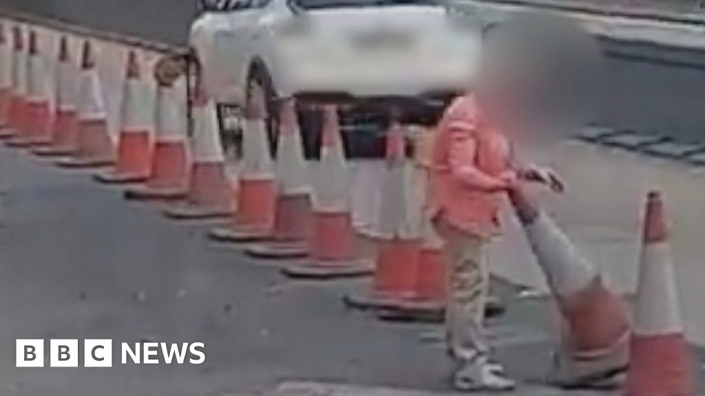 Driver Filmed Moving Cones On A12 Roadworks In Essex Fined Bbc News