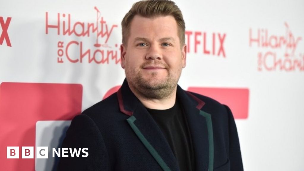 James Corden's dad complains about Peter Rabbit review - BBC News