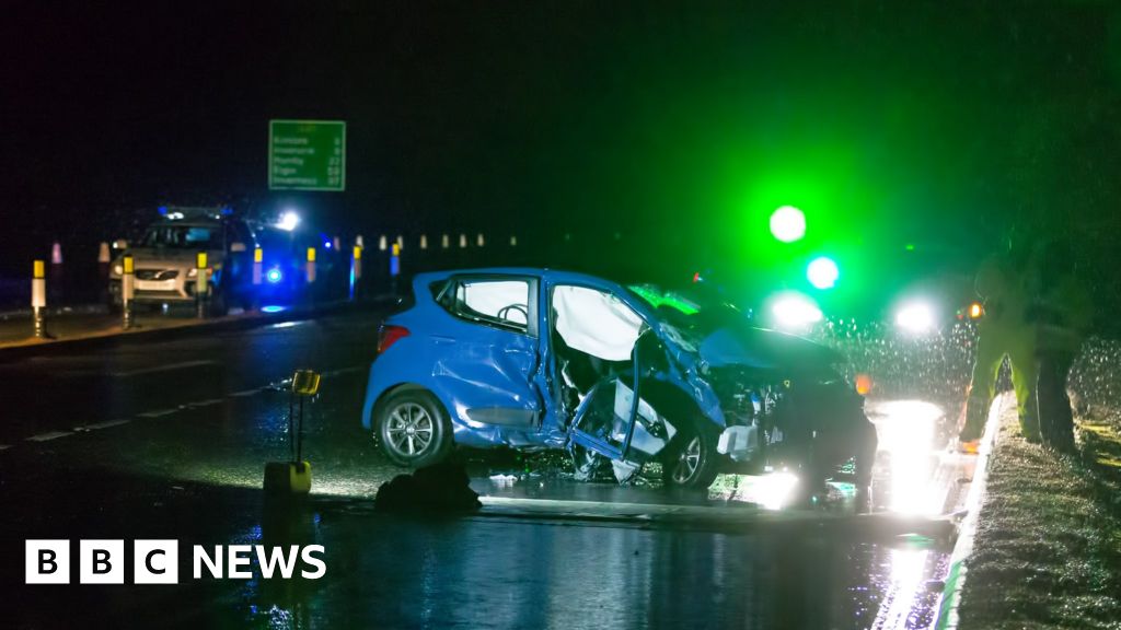 Man, 87, dies and woman injured in crash north of Aberdeen - BBC News