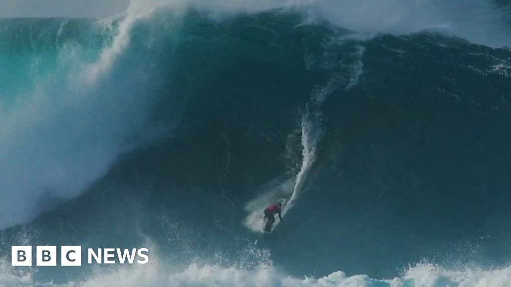 UK surfer Laura Crane in a class of her own at big wave spot Nazare ...