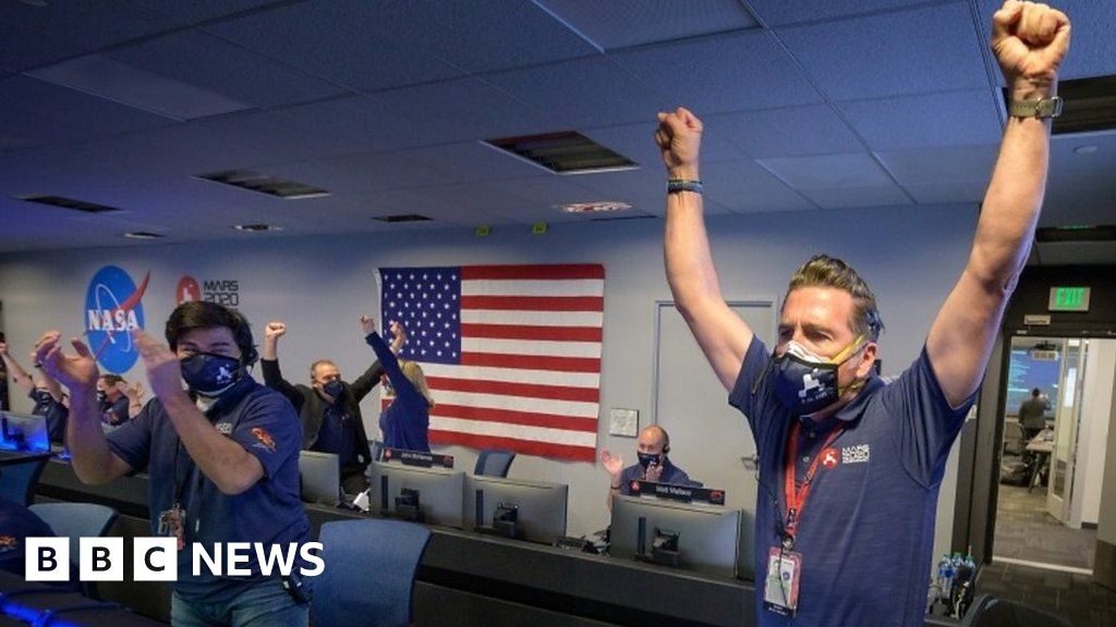 Nasa Mars landing: Celebrations as Perseverance rover touchdown is ...
