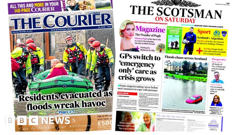 Scotland's papers: Floods wreak havoc and GPs turn 'emergency only'