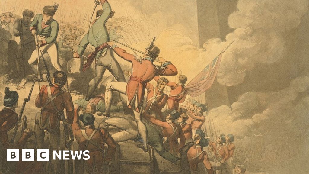 Red military jacket raised in Nottingham's Old Market Square - BBC News