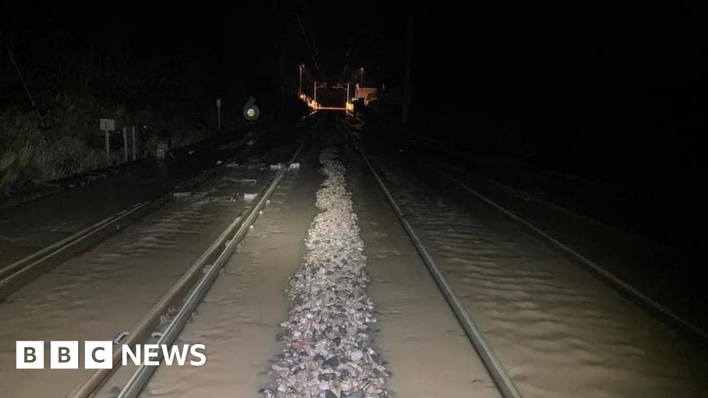 Northumberland: Floods cause travel disruption as trains suspended ...