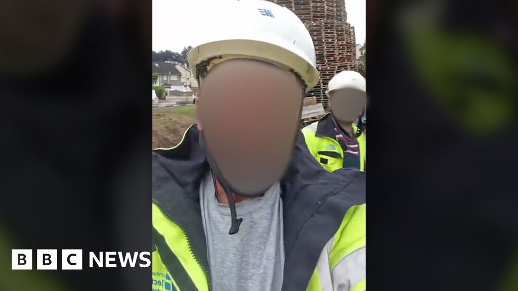 Bonfire: NIE investigates 'up the Ra' video by company employee - BBC News