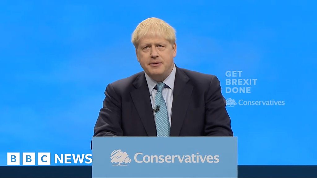 Key moments from Boris Johnson's conference speech - BBC News