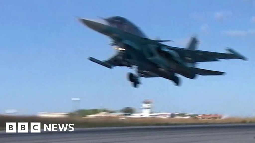 Inside Russia's main airbase in Syria - BBC News