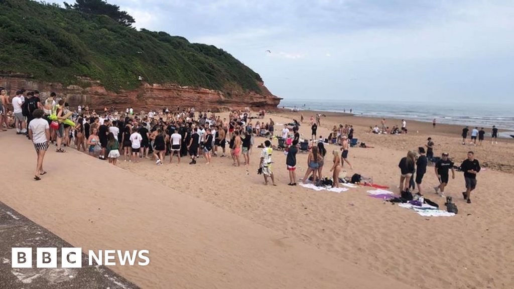 Devon beach mass fights break out for second night - BBC News
