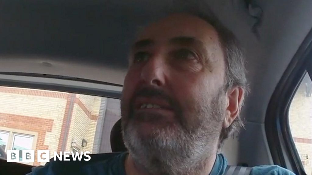 Ian Stewart: Murderer's reaction to new arrest caught on camera - BBC News