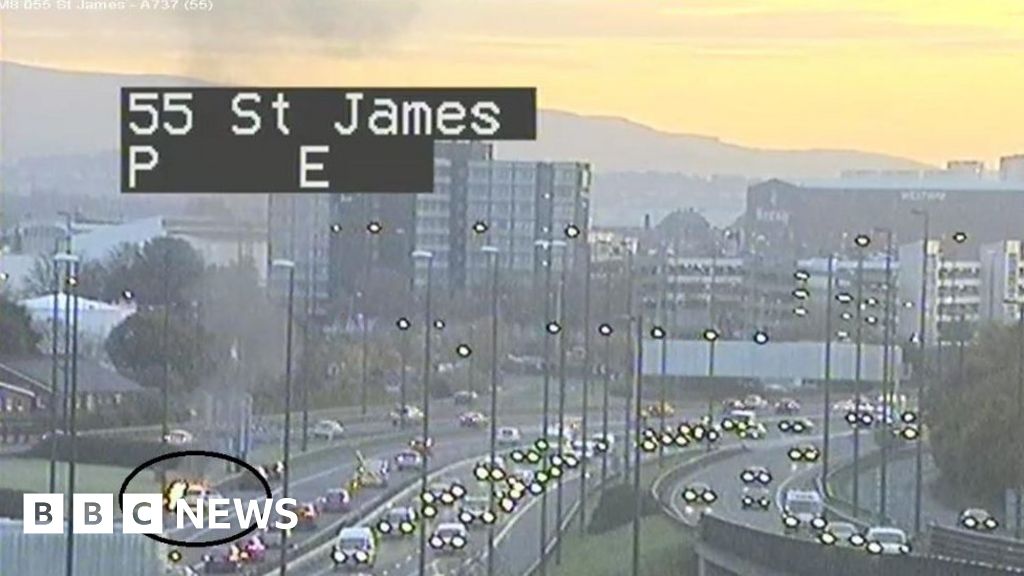 Car bursts into flames on motorway