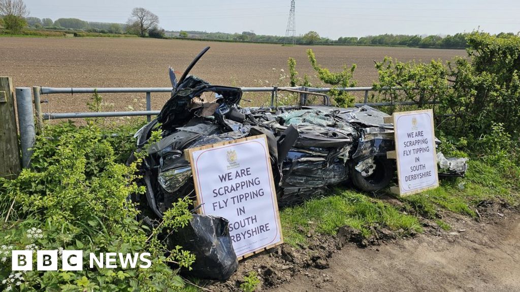 Car seized and crushed over fly-tips parked near Derby as warning - BBC ...