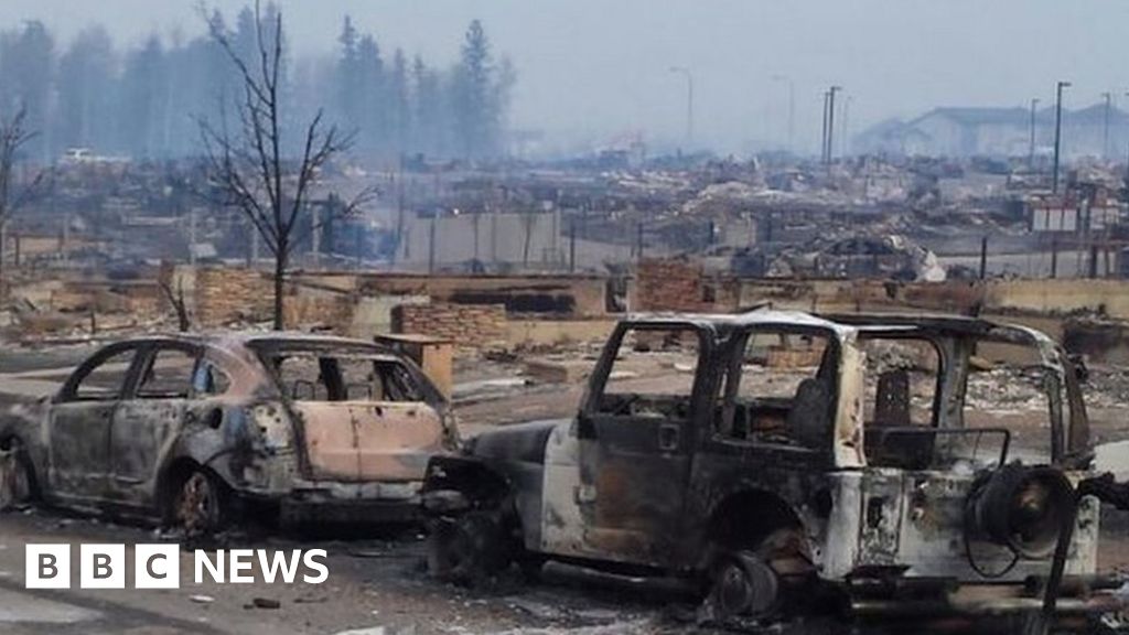 Canada wildfire: Images show Fort McMurray devastation - BBC News