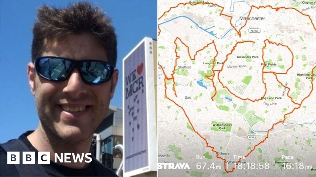 Manchester runner's heart-shaped GPS tribute to Manchester attack victims
