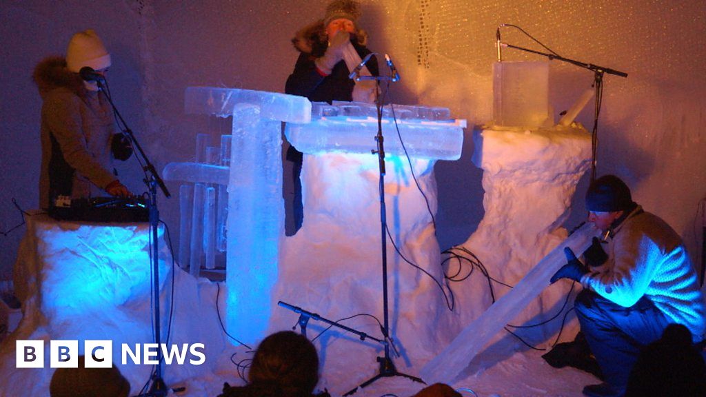 Frozen music: The festival with ice instruments - BBC News