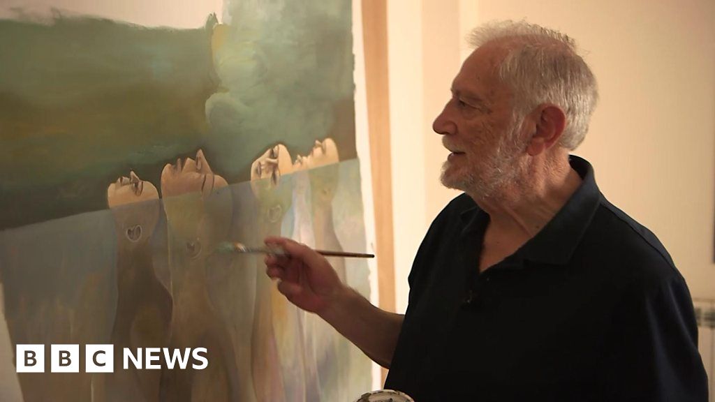 How politics have shaped Suleiman Mansour's art - BBC News