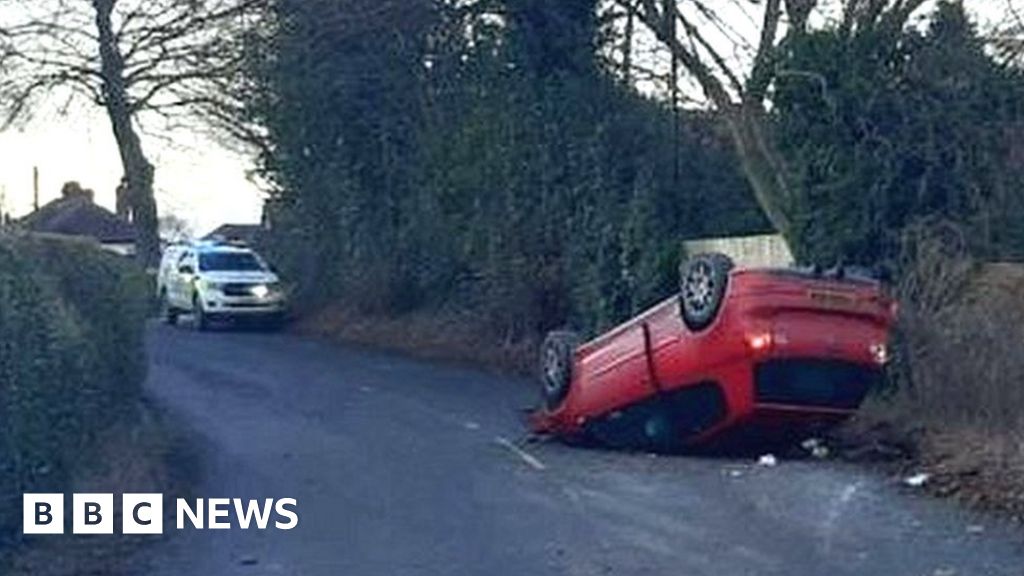 Ripon drugs arrest after car discovered on its roof