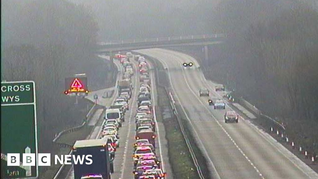 A4232 Cardiff crash: Road reopens after car overturns - BBC News