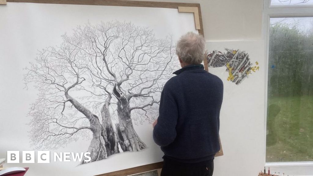 Nottinghamshire: Artwork of famous Major Oak tree to go on display ...