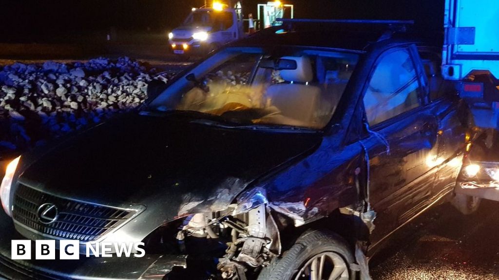 Driver arrested over A14 wrong-way crash