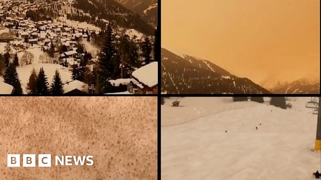 Saharan dust: Orange skies and sandy snow in southern Europe