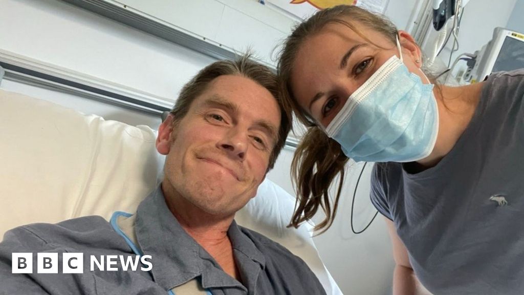 Preston dad suffers 60% blood loss in chainsaw accident - BBC News