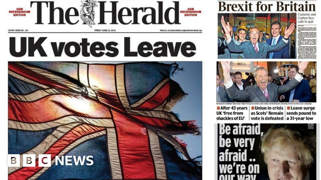 Scotland's papers: Special editions printed to cover Brexit - BBC News