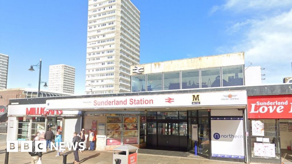 Sunderland Station closed for a week by flooding - BBC News