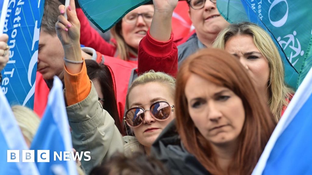 Teacher strikes: Most NI schools close as five unions take action over ...