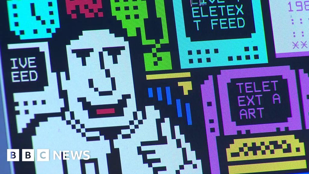 Teletext artist turning news into art in Germany - BBC News