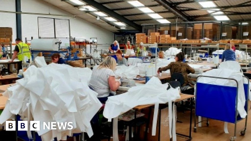 Coronavirus: Liverpool cushion factory makes PPE gowns