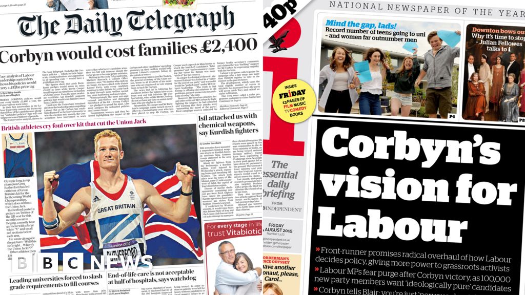 Newspaper headlines: Labour leadership race, unsolved burglaries ...