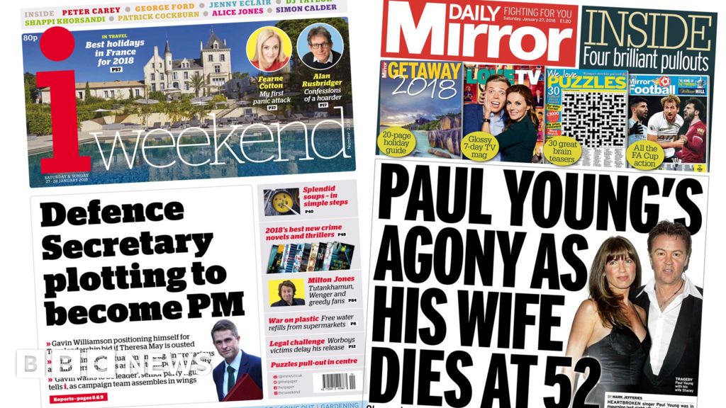 Paper headlines: NHS 'rationing' ops and Brexit turf wars - BBC News