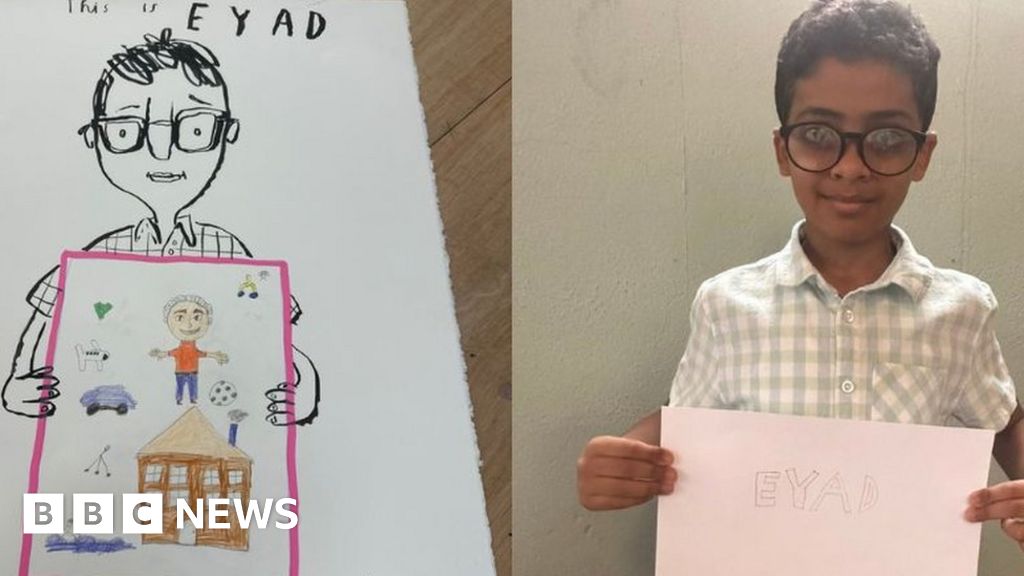 Asylum-seeking children display their hopes at Stormont - BBC News