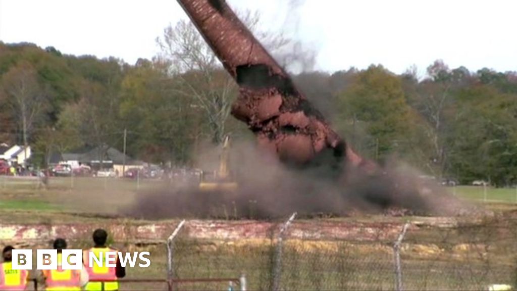 Man survives after being hit by Alabama demolition - BBC News