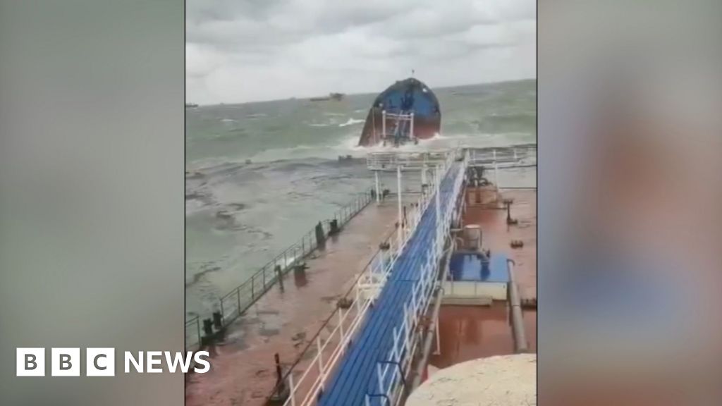 Watch Video Appears To Show Russian Tanker Sinking