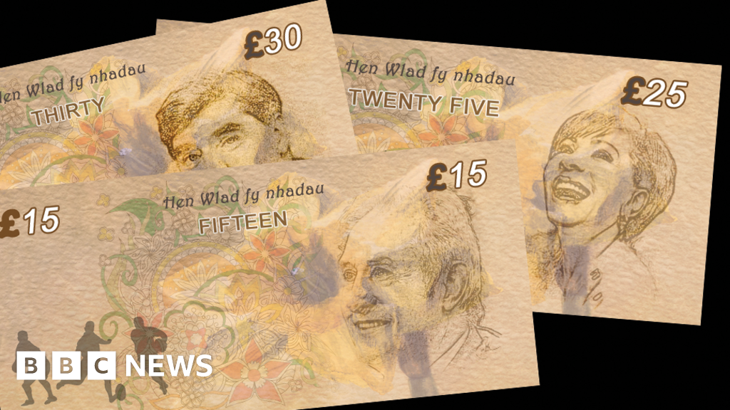 Welsh banknotes would give equal status, Plaid Cymru says - BBC News