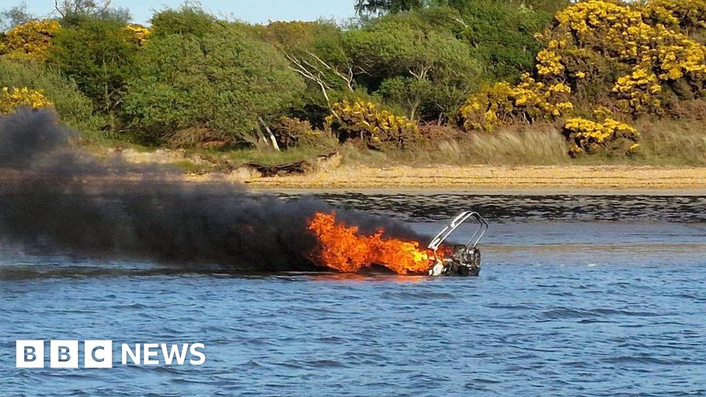 People rescued after boat catches fire in Poole Harbour