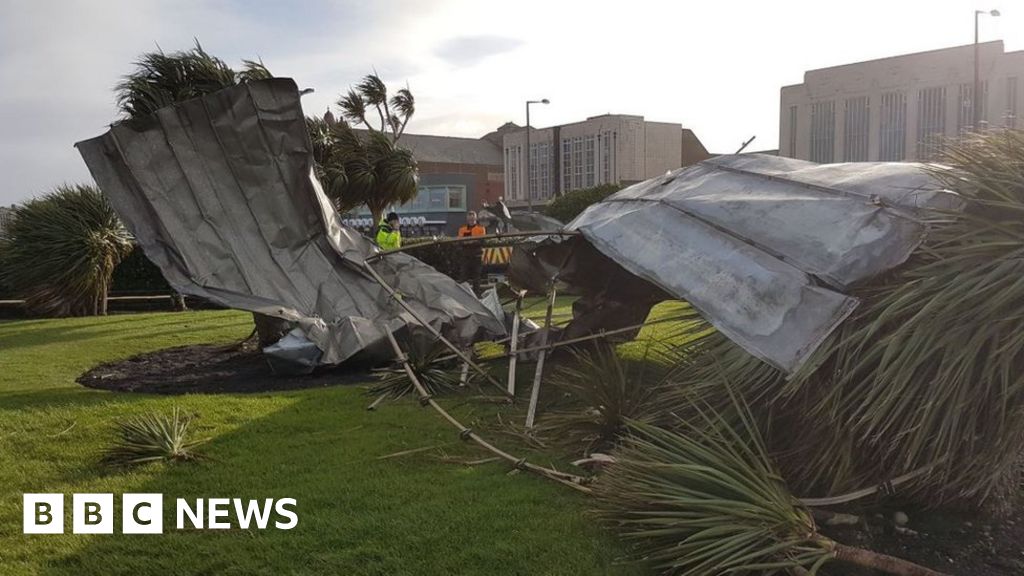 Morecambe hotel reopens after Storm Erik blows roof off