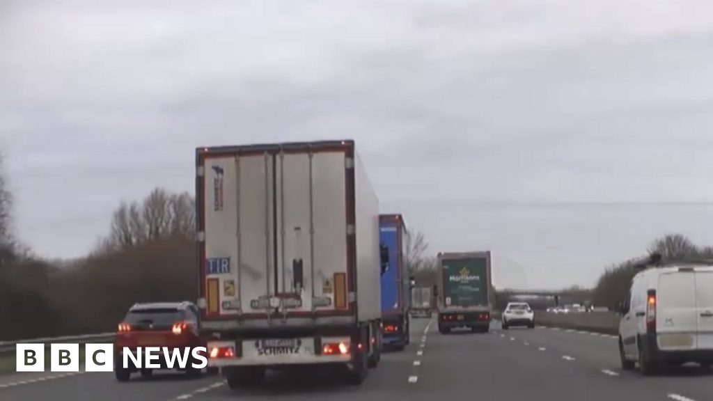 Dashcam footage shows drink driver swerving on M5