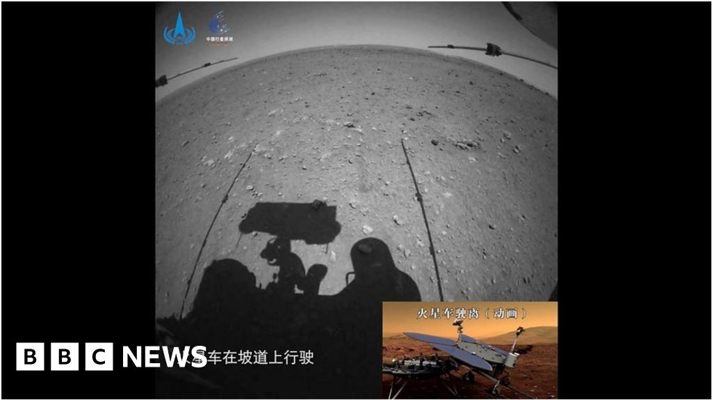 The sound of China's Zhurong rover on Mars
