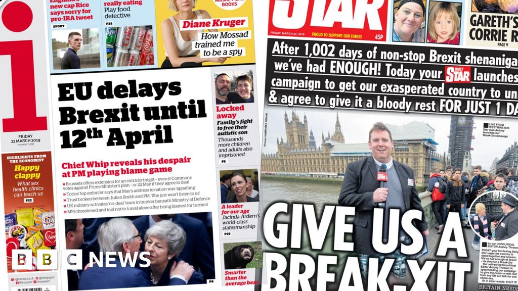Newspaper headlines: Brexit 'emergency' and 'Break-xit' campaign