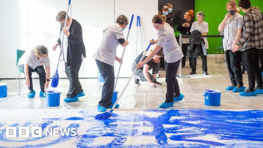 Lancaster University: Cleaners' Covid efforts celebrated in artwork ...