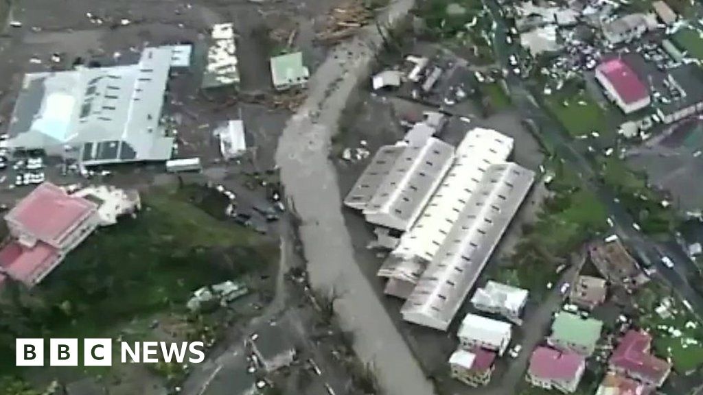 Hurricane Maria: Aerial footage shows devastation in Dominica - BBC News