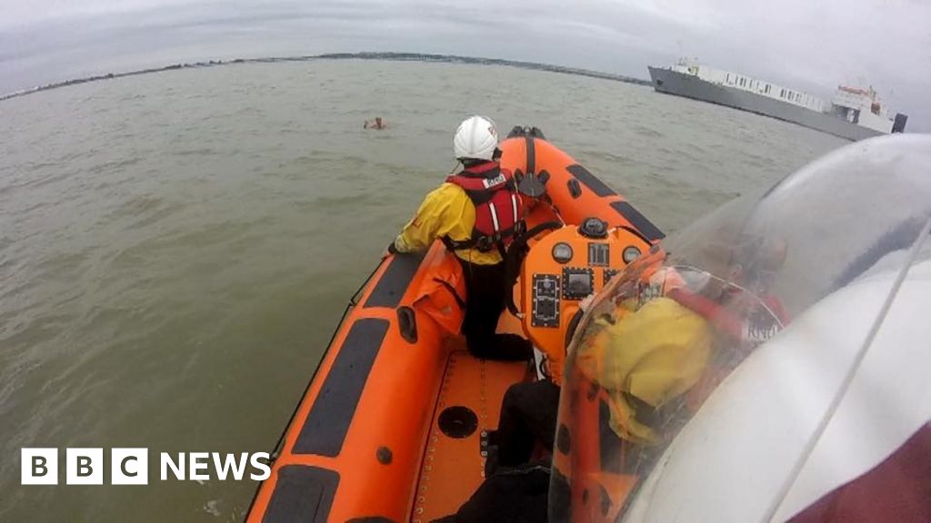 Thames Estuary rescue for man after fours hours of treading water - BBC ...